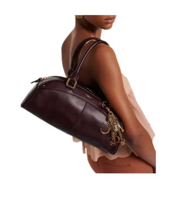 Chloé Embellished Leather Top-handle Bag