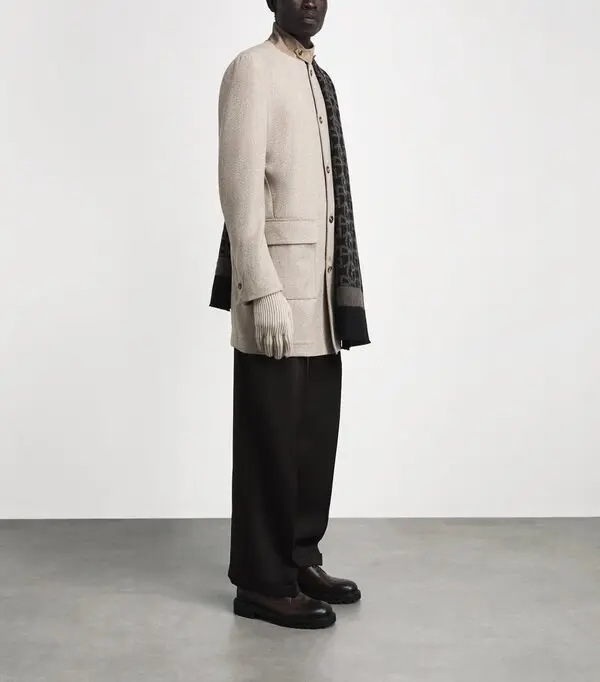 Giorgio Armani Cashmere Ribbed Gloves