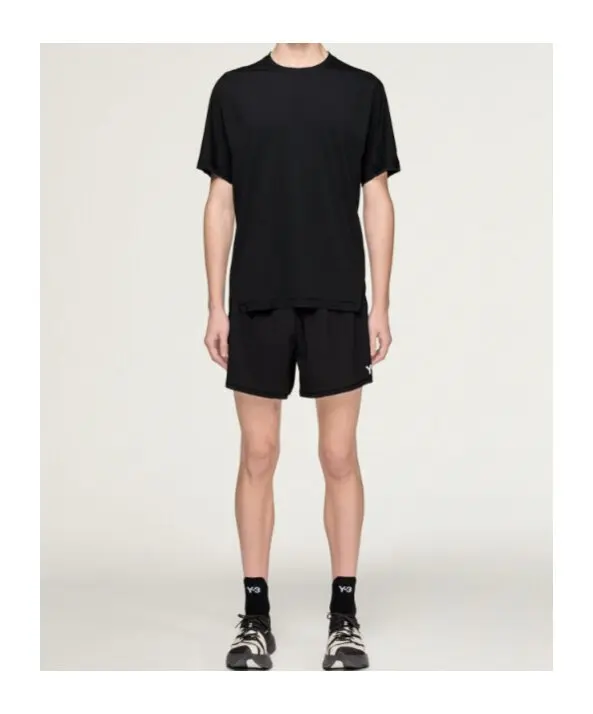 Y3 Logo Embellished Elasticated Shorts