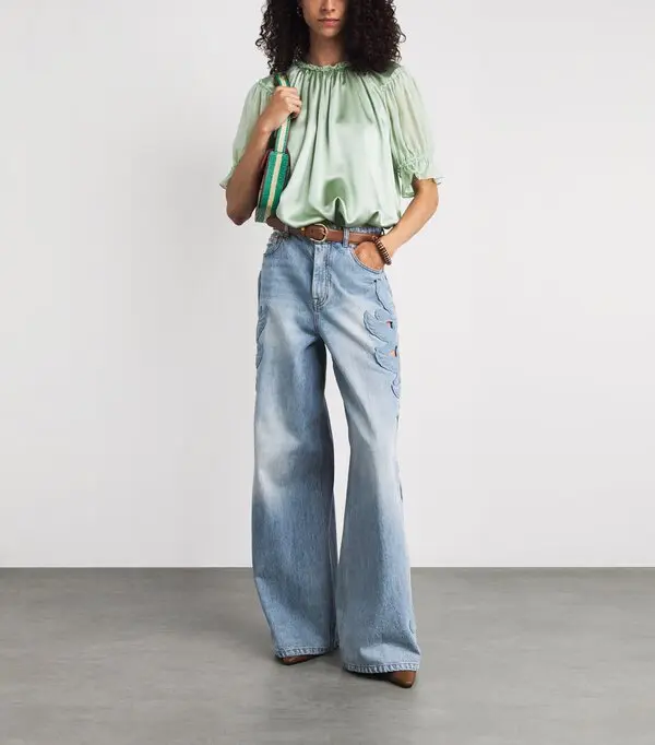 Ulla Johnson Silk Alina Blouse - Green