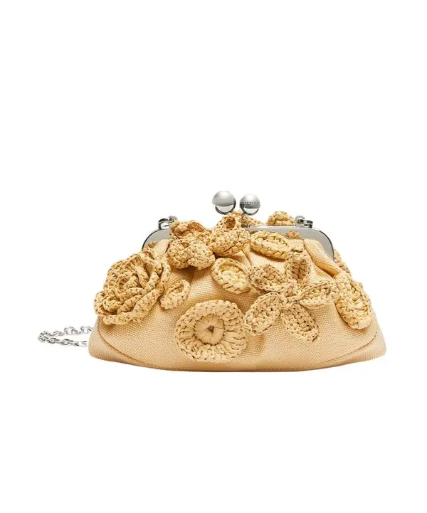 Max Mara Small Comune Floral-embellished Shoulder Bag