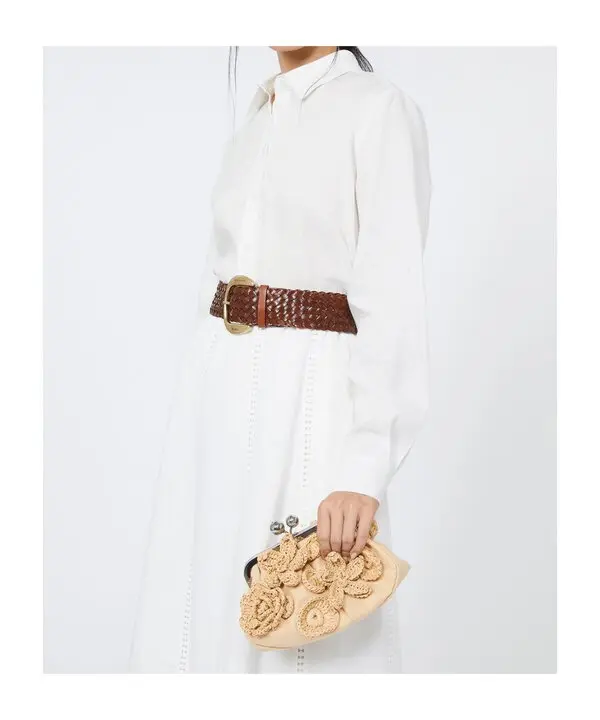 Max Mara Small Comune Floral-embellished Shoulder Bag