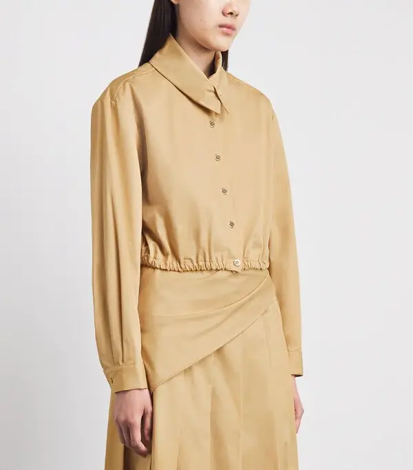 Claudie Pierlot Cropped Neckerchief-collar Shirt