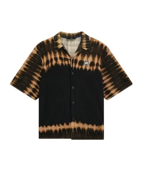 Amiri Ma Patch Tie-dye Knit Shirt - Black