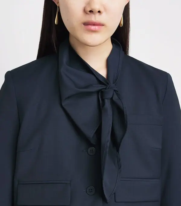 Claudie Pierlot Wool-blend Scarf-neck Jacket