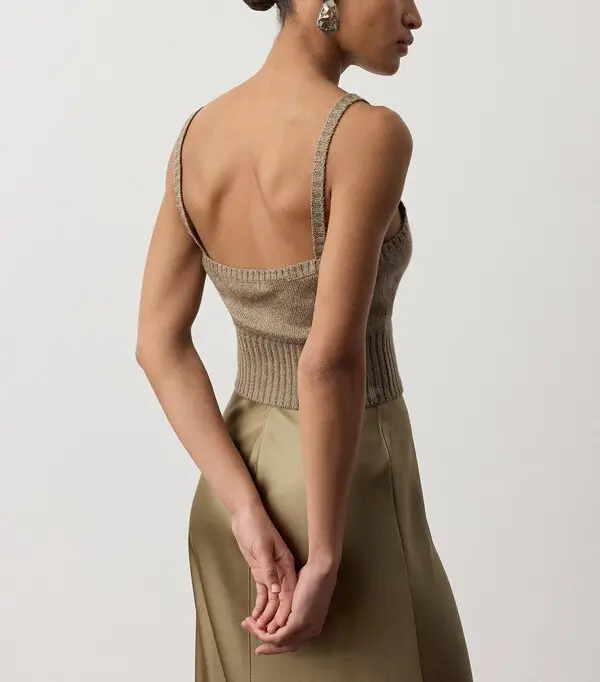 Ralph Lauren Silk-blend Mouliné Camisole Sweater