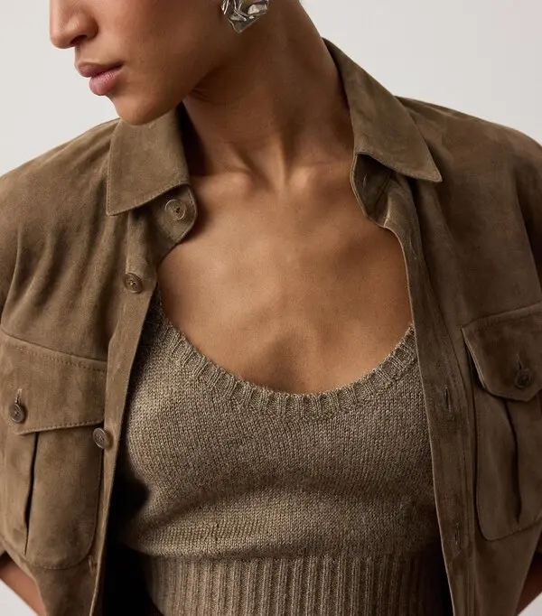 Ralph Lauren Silk-blend Mouliné Camisole Sweater