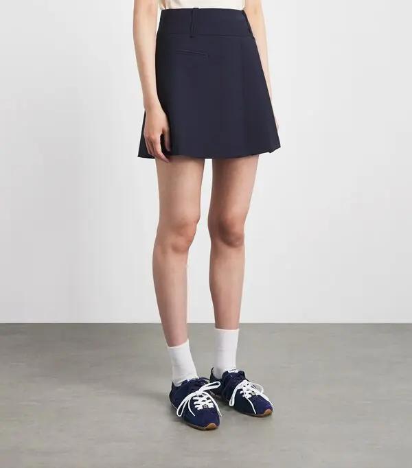 Claudie Pierlot Wool-blend Pleated Mini Skirt