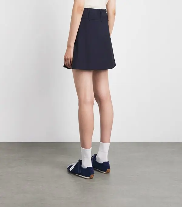 Claudie Pierlot Wool-blend Pleated Mini Skirt