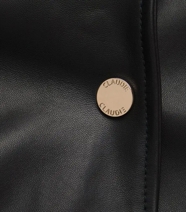 Claudie Pierlot Relaxed Lambskin Leather Jacket