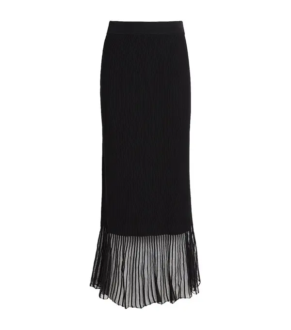 Claudie Pierlot Rib-knit Maxi Skirt