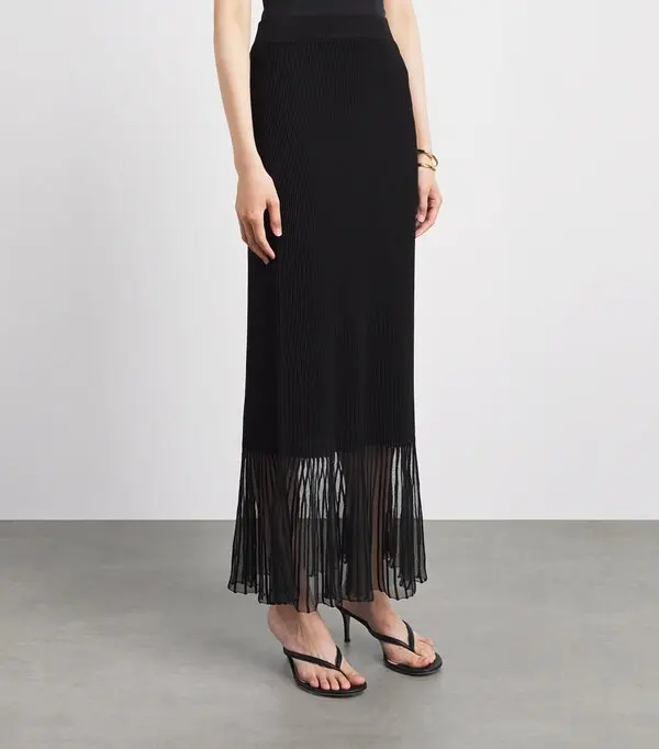 Claudie Pierlot Rib-knit Maxi Skirt