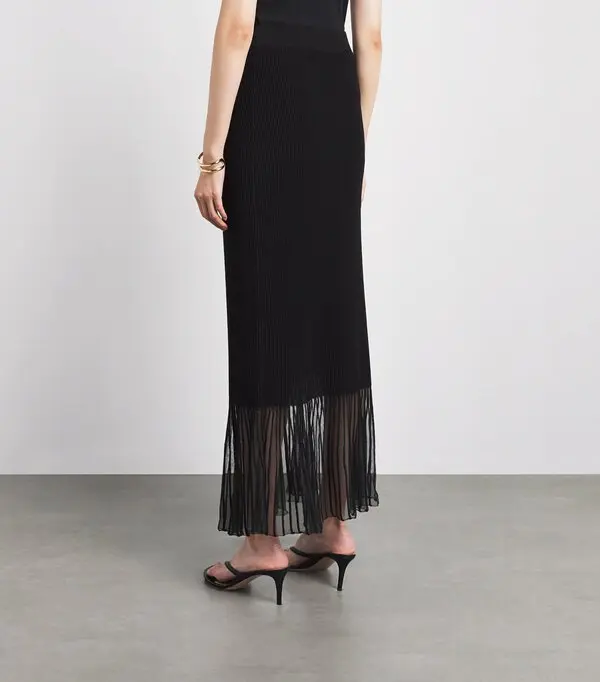 Claudie Pierlot Rib-knit Maxi Skirt