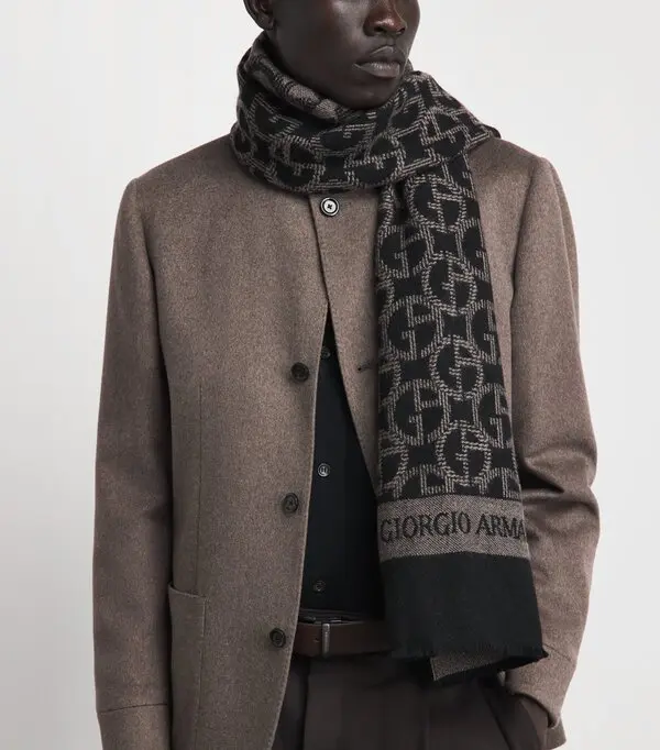 Giorgio Armani Wool Logo Scarf