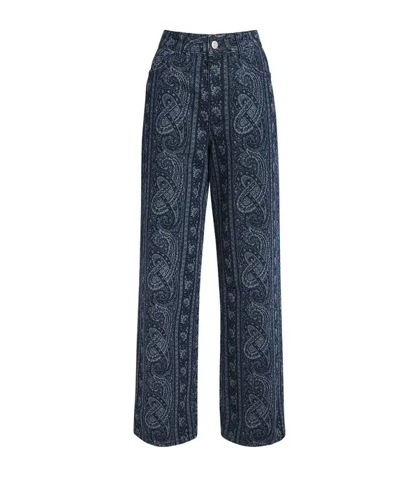 Claudie Pierlot Paisley Print Straight Leg Jeans