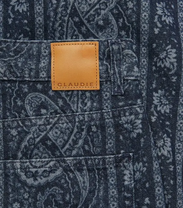 Claudie Pierlot Paisley Print Straight Leg Jeans
