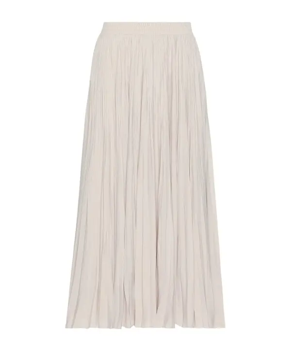 Max Mara Foggia Pleated Maxi Skirt - White