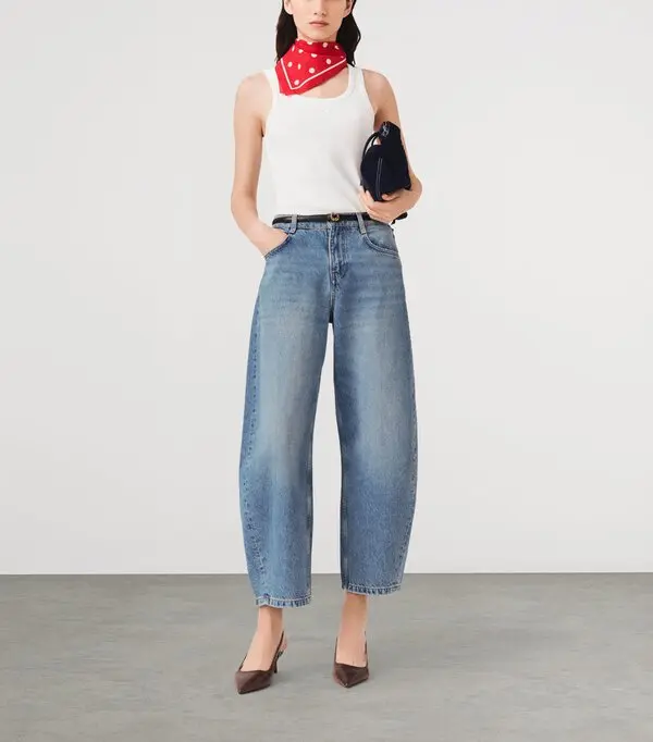 Maje Cropped Barrel Jeans