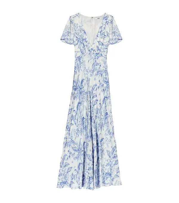 Maje Floral Print Maxi Dress