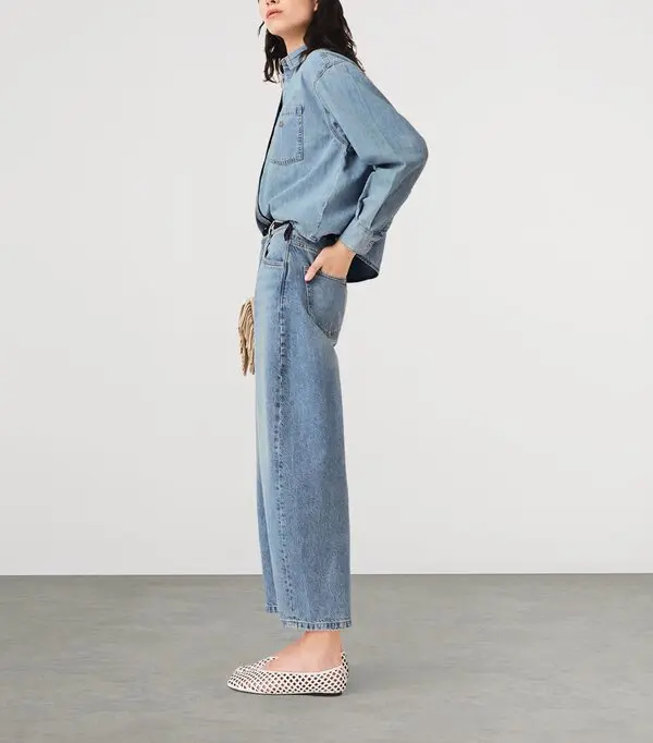 Maje Denim Logo Shirt