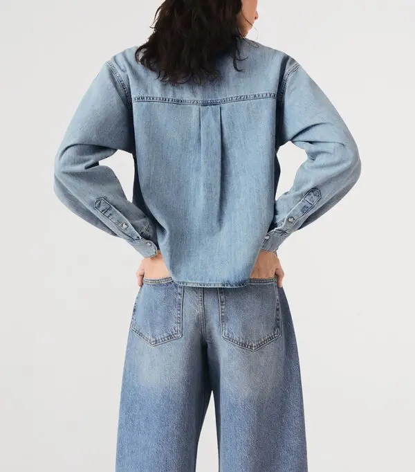 Maje Denim Logo Shirt