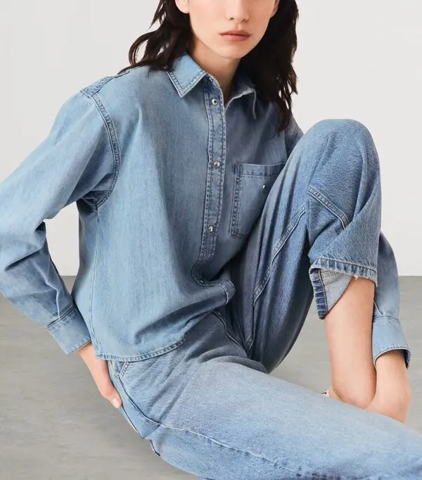 Maje Denim Logo Shirt