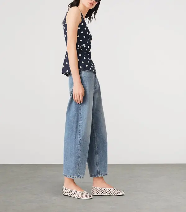 Maje Linen-blend Polka-dot Waistcoat