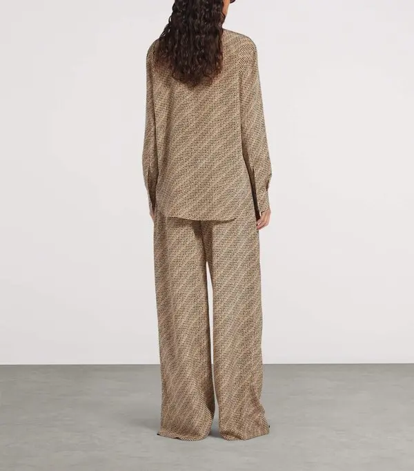 Balenciaga Silk Monogram Trousers