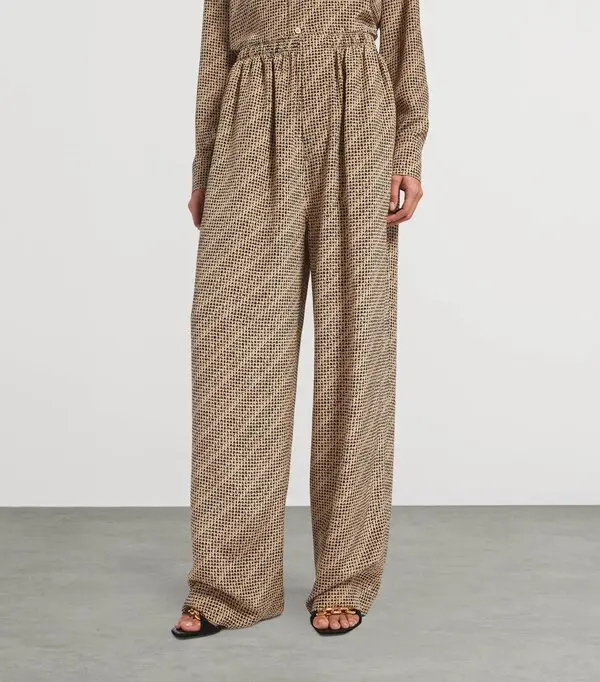 Balenciaga Silk Monogram Trousers
