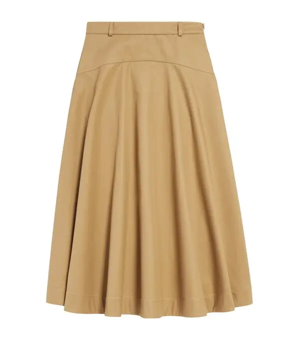 Balenciaga Cotton Draped Midi Skirt