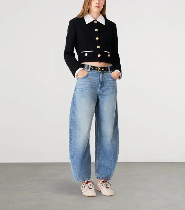 Maje Knitted Glitter Jacket