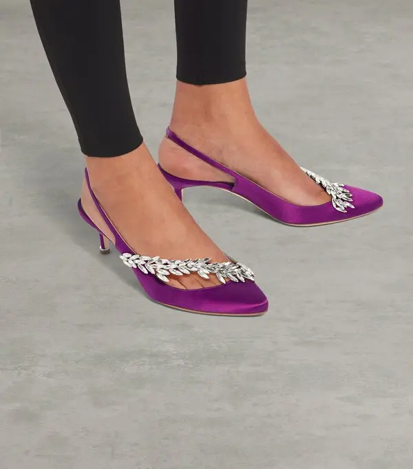 Balenciaga X Manolo Blahnik Embellished Slingback Heels 50