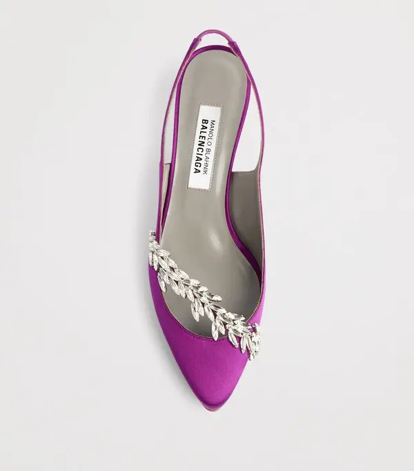 Balenciaga X Manolo Blahnik Embellished Slingback Heels 50