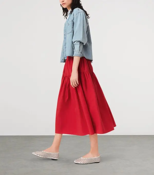 Maje Gathered Maxi Skirt