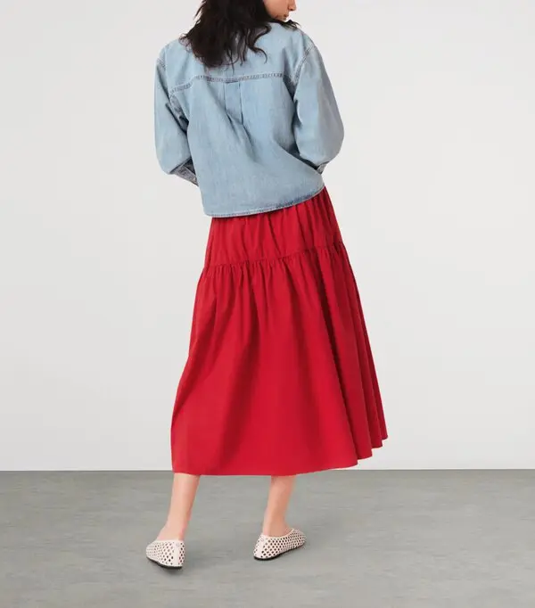 Maje Gathered Maxi Skirt