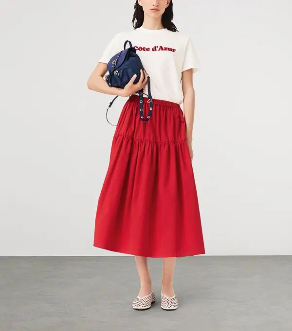 Maje Gathered Maxi Skirt