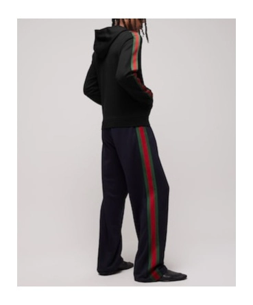Gucci Silk Cotton Jersey Zip Jacket With Web Detailing