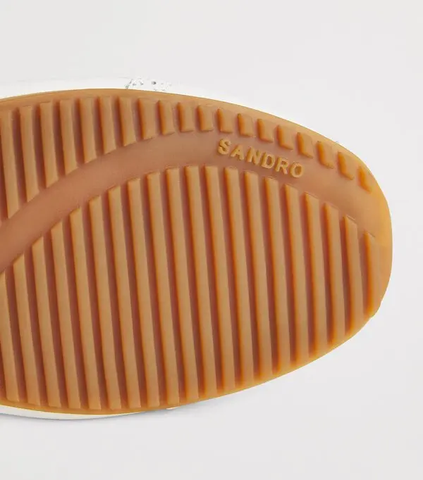 Sandro Leather Light Wave Sneakers