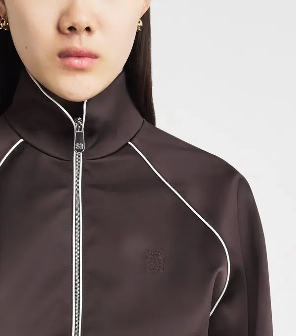 Sandro Satin Cropped Bomber Jacket