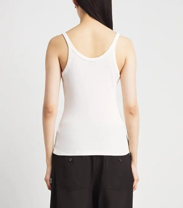 Sandro Ribbed Lace-trim Tank Top