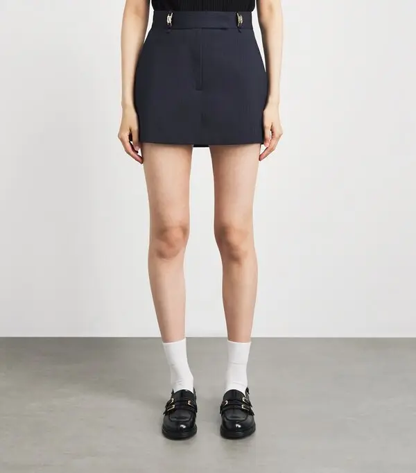 Sandro Wool-blend Pinstripe Mini Skort