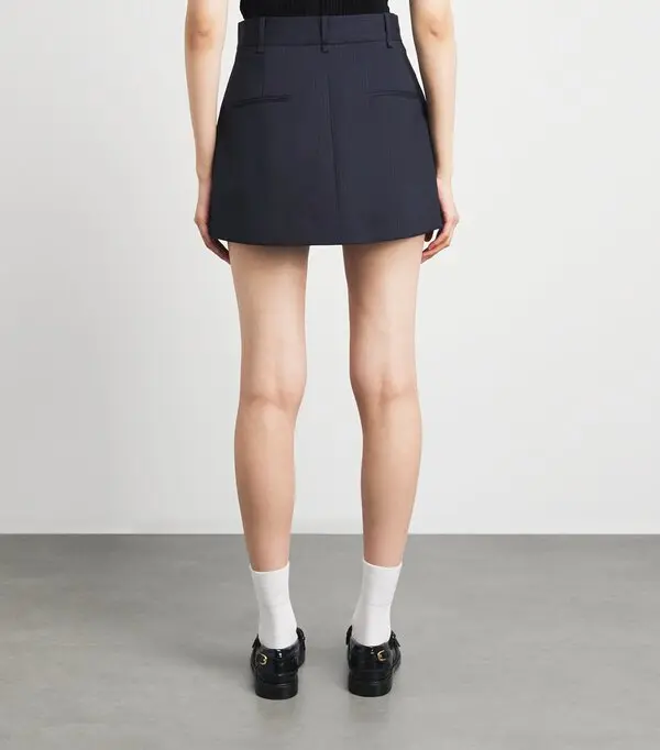 Sandro Wool-blend Pinstripe Mini Skort
