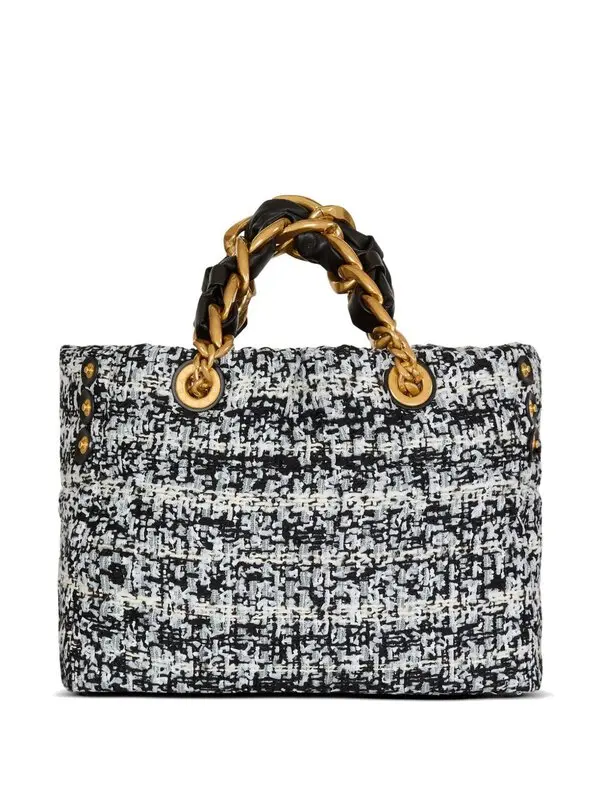 Balmain Small 1945 Soft Tweed Tote Bag