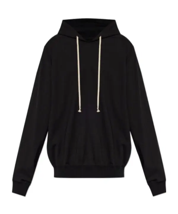 Rick Owens Long Drawstring Hoodie - Black