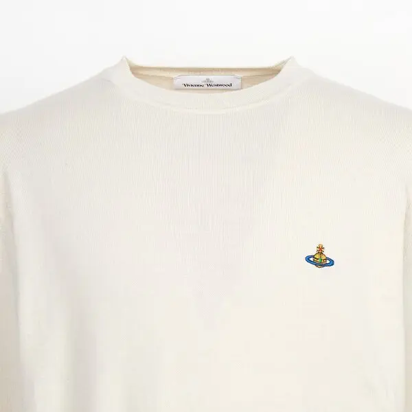 VIVIENNE WESTWOOD Orb Embroidered Crewneck Jumper - White
