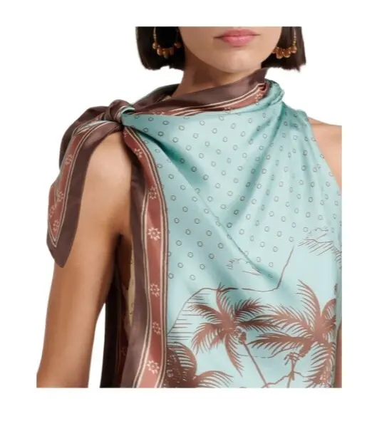 ALEMAIS Printed Silk Dress