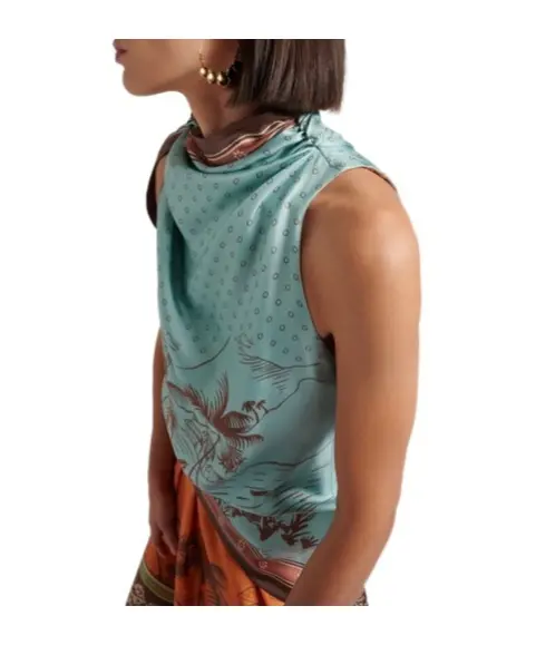 ALEMAIS Printed Silk Dress