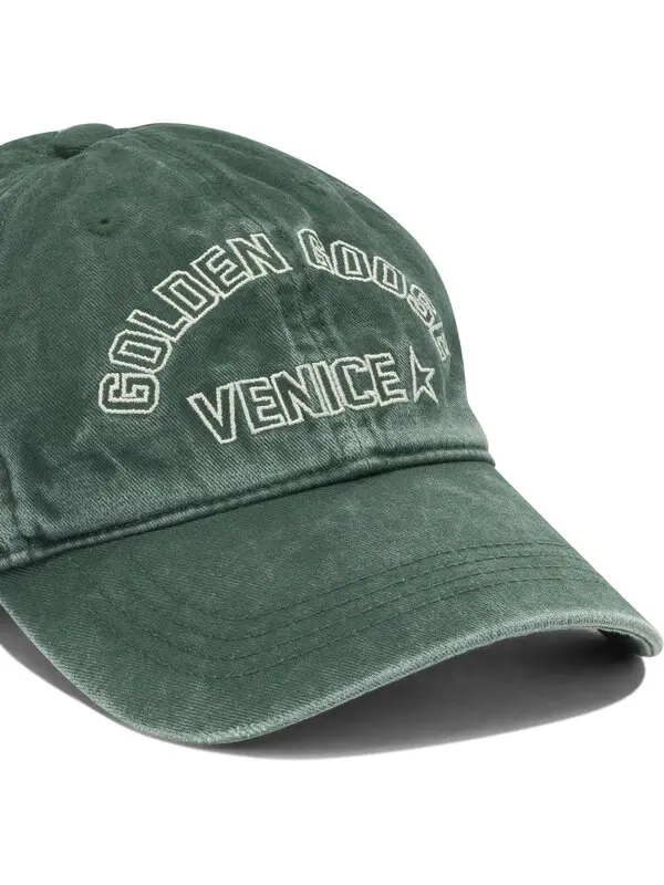 GOLDEN GOOSE Baseball Cap With Embroidered Logo And Star Patch
