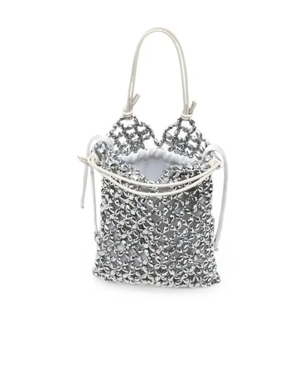 Staud Karla Beaded-mesh Drawstring Tote Bag