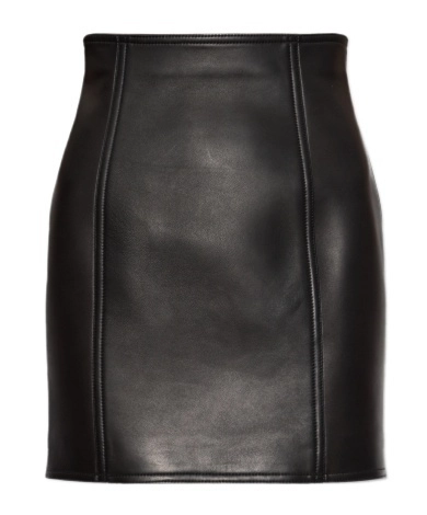 Balmain High-waisted Lambskin Mini Skirt